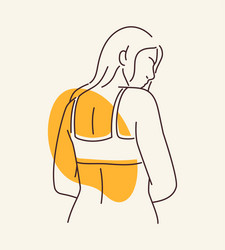 Female body line concept Royalty Free Vector Image