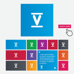 Roman numeral five icon number sign Royalty Free Vector