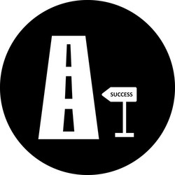 Road to success icon Royalty Free Vector Image