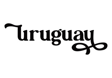Paraguay country lettering Royalty Free Vector Image