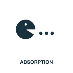 Absorption line icon monochrome simple Royalty Free Vector