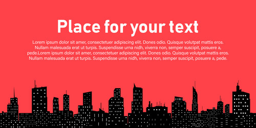 City in a flat style Royalty Free Vector Image