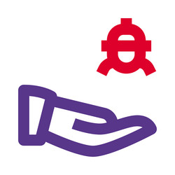 Hand-manufacturing through factory worker Vector Image