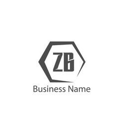 Initial letter zb logo template design Royalty Free Vector