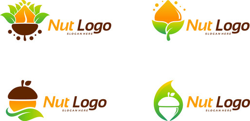 Modern designs nut logo template Royalty Free Vector Image