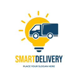 Smart service logo template this design use bulb Vector Image