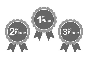 Winner tag trophy award white background Vector Image