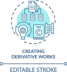 Creating derivative works concept icon Royalty Free Vector