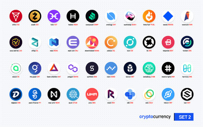 Crypto currency coins digital payment system Vector Image