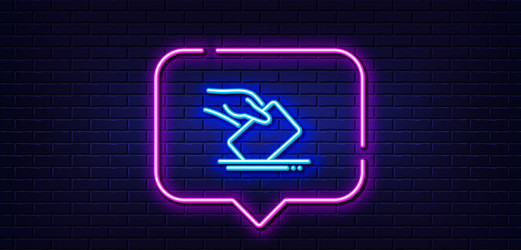 Vote hands line icon election voting sign Vector Image