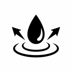 Oil and water proof information sign Royalty Free Vector