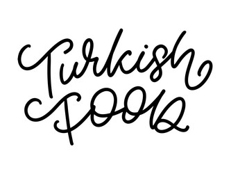 Turkish food letter design element traditional Vector Image