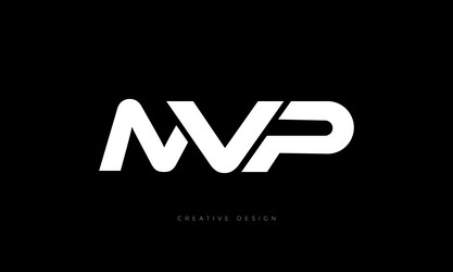Letter branding design mvp logo Royalty Free Vector Image