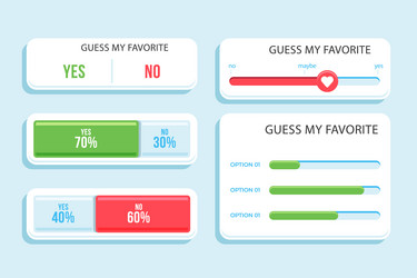 Poll sticker set Royalty Free Vector Image - VectorStock