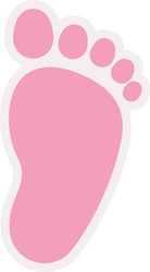 Pink Baby Footprint Vector Images (over 410)