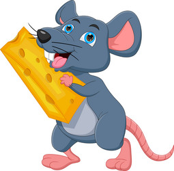 Letter m uppercase tracing mouse holding cheese Vector Image