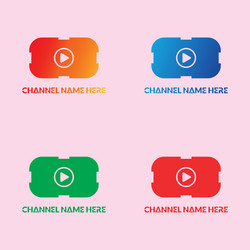 Channel logo and video logo design Royalty Free Vector Image