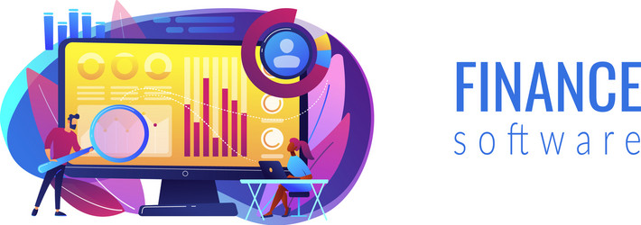 Financial management system concept Royalty Free Vector