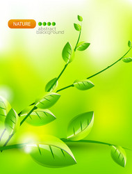 Nature green leaves flying abstract Royalty Free Vector