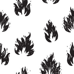 Seamless fiery pattern Royalty Free Vector Image
