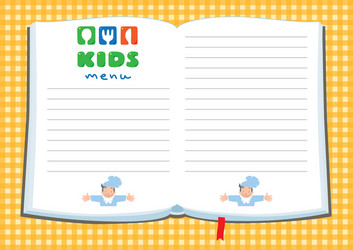 Kids menu Royalty Free Vector Image - VectorStock