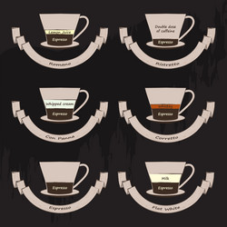 Types coffee infographic Royalty Free Vector Image