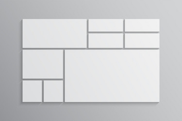 Empty collage board nine images photo Royalty Free Vector