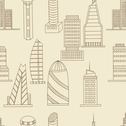 Tall buildings coloring book Royalty Free Vector Image