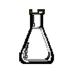 Science laboratory glassware game pixel art Vector Image