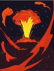 Military explosion with smoke design Royalty Free Vector