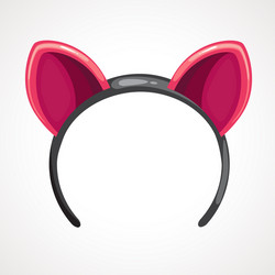 Cartoon headband icon with clover shape ears head Vector Image