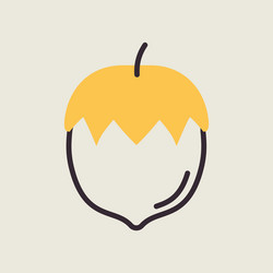 Hazelnut icon graph symbol for food and drinks Vector Image