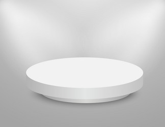Podium 3d round stage circle white pedestal Vector Image