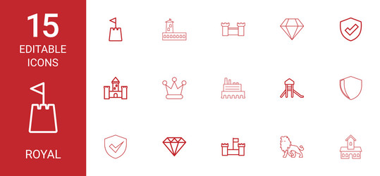Royal icons Royalty Free Vector Image - VectorStock