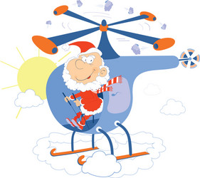 Claus Helicopter Santa Vector Images (24)