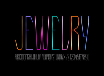 Concept metallic font modern alphabet Royalty Free Vector