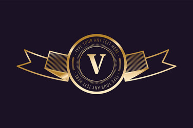 Vintage old style shield icon Royalty Free Vector Image