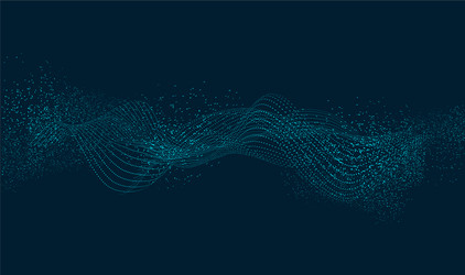 3d data wave point line abstract digital shaping Vector Image