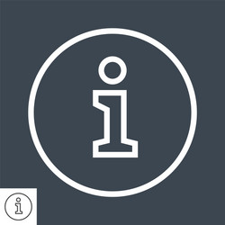 Information sign flat icon info and website Vector Image