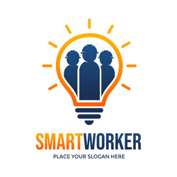 Work safety logo template this design use human Vector Image