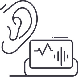 Audiogram icon linear isolated thin Royalty Free Vector