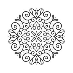 Round vintage pattern in eastern style ornate Vector Image