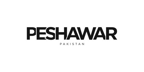 Peshawar in the pakistan emblem design Royalty Free Vector