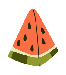 Triangle watermelon slice Royalty Free Vector Image