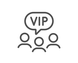 Vip clients line icon very important person sign Vector Image