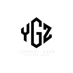 Ygz letter logo design with polygon shape Vector Image