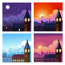 Morning Noon Evening Night Vector Images (over 140)