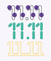 Cute numbers eleven Royalty Free Vector Image - VectorStock