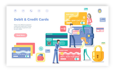 Smiling man posing with bank card Royalty Free Vector Image