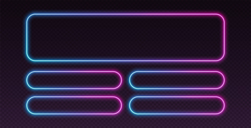 Neon quiz template ui design for questionnaire Vector Image